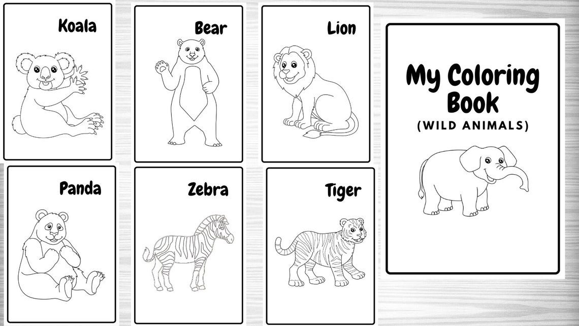 Wild Animal Coloring Pages, 13 Printable Wild Animal Coloring Pages for ...