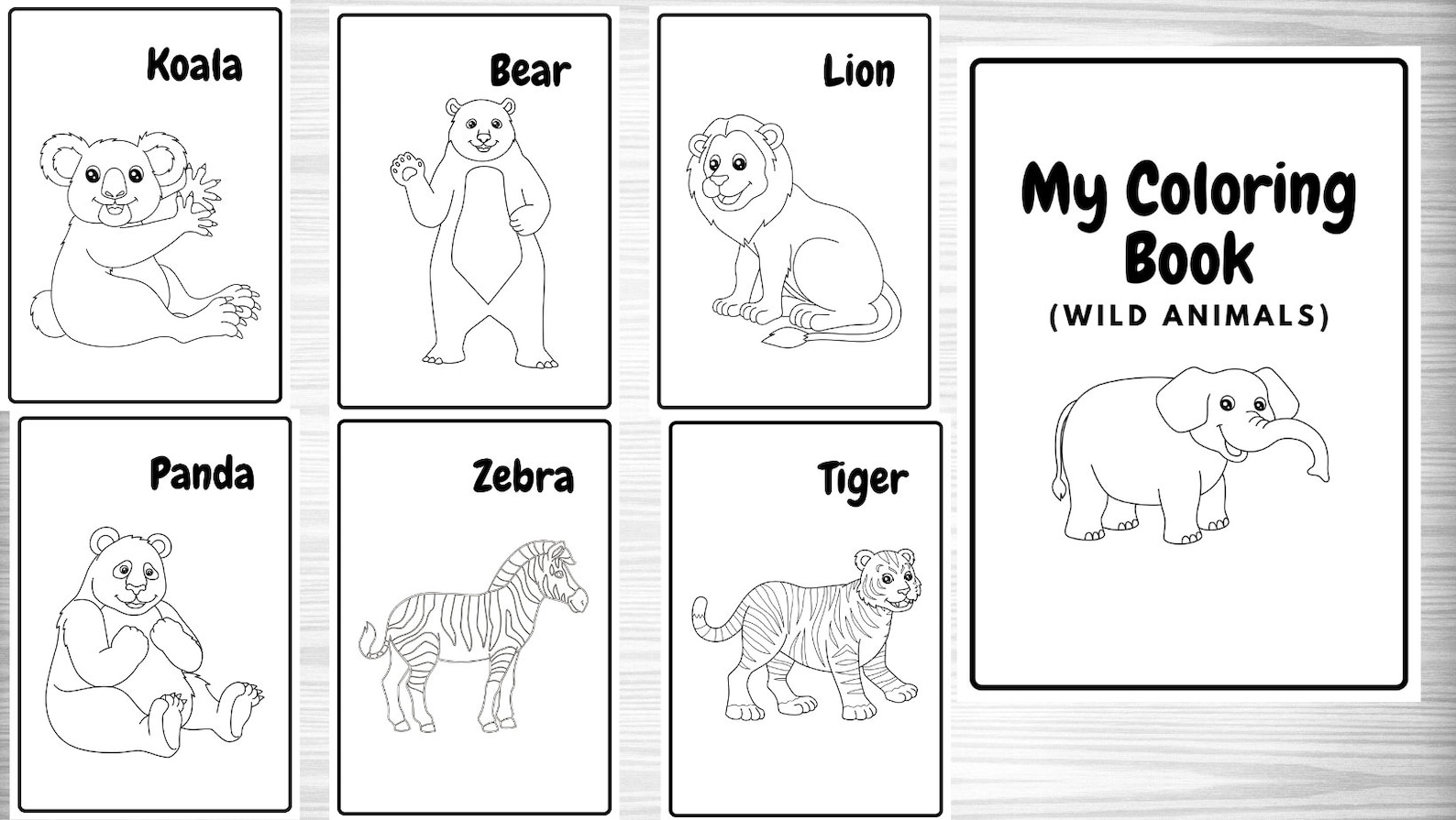 Wild Animal Coloring Pages, 13 Printable Wild Animal Coloring Pages for ...