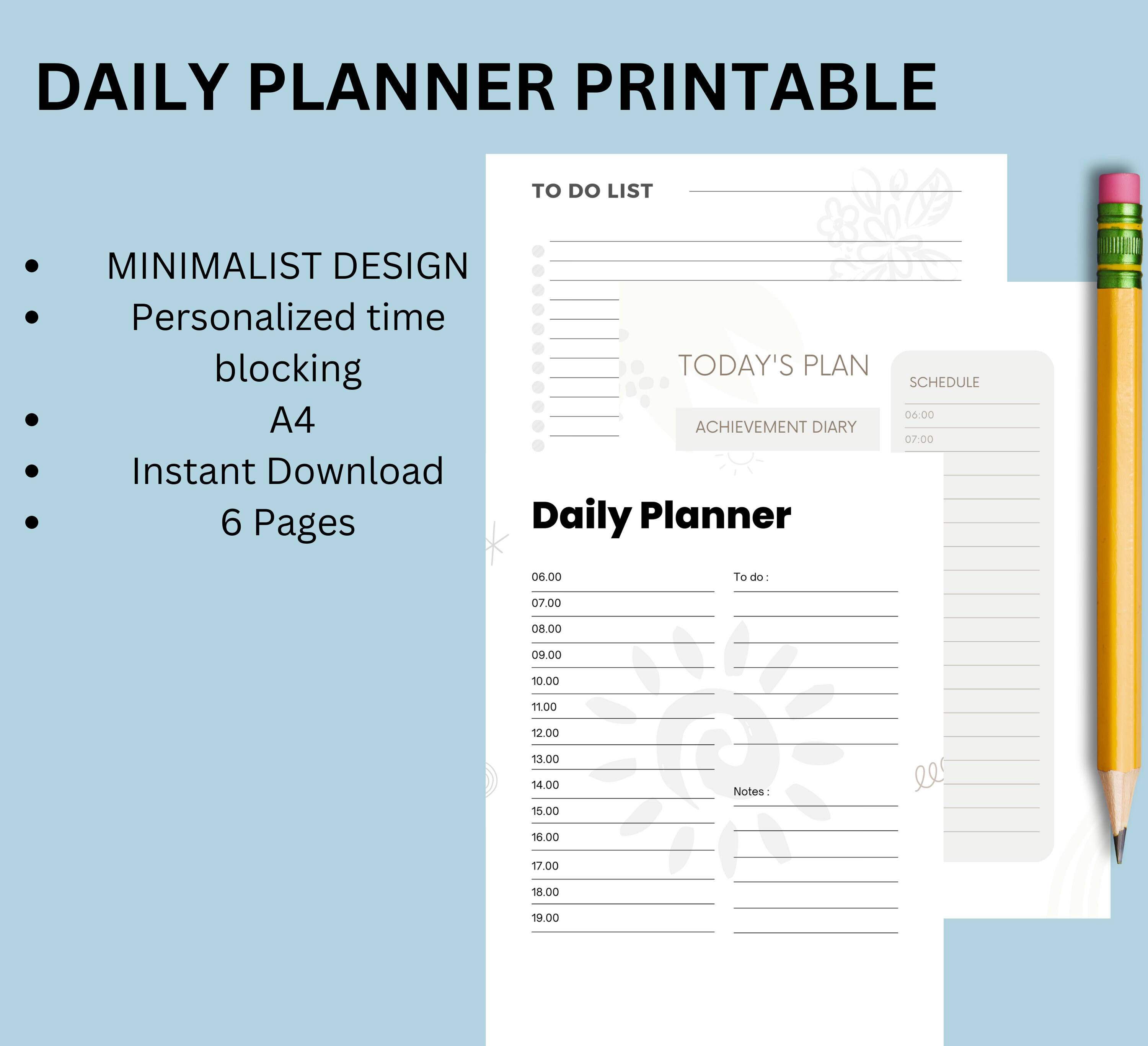 Routine Checklist Printable Planner Insert, Daily Routine Page, Weekly ...
