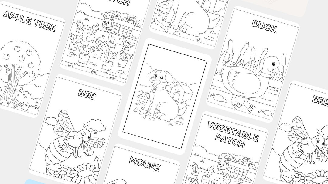 Coloring Pages for Kids, Printable Colouring Sheets, Instant Download ...