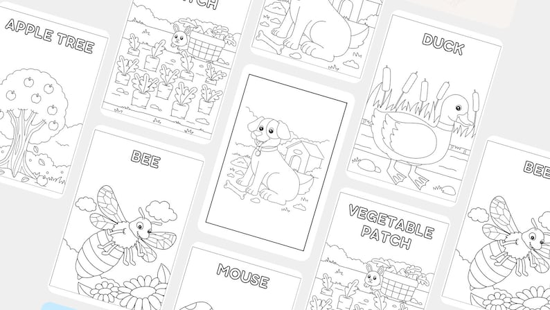 Coloring Pages for Kids, Printable Colouring Sheets, Instant Download ...