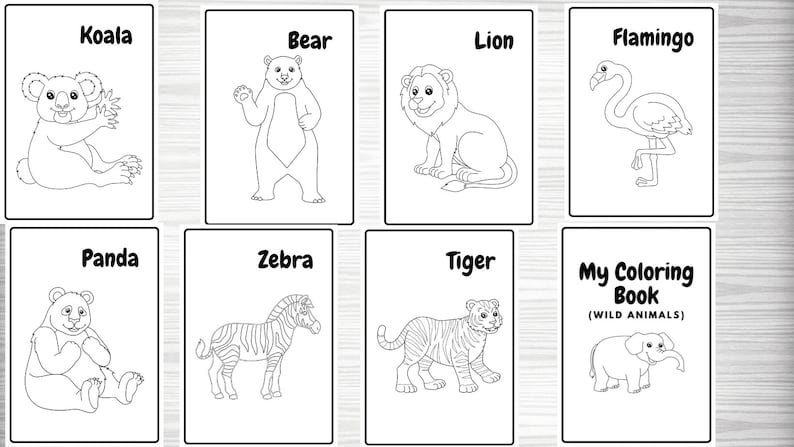 Wild Animal Coloring Pages, 13 Printable Wild Animal Coloring Pages for ...