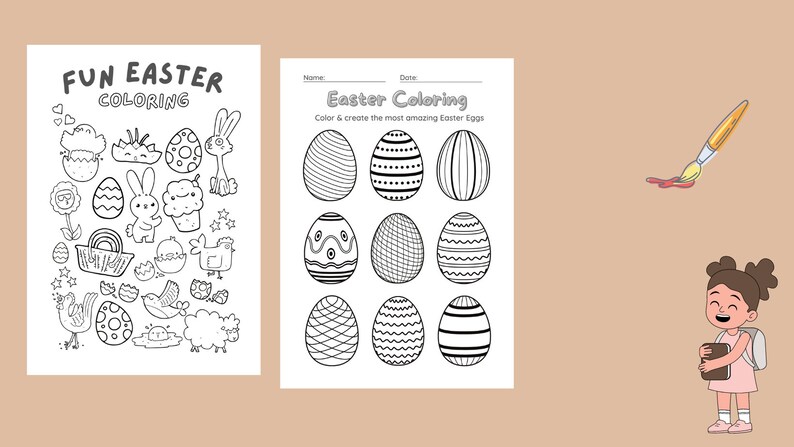 Easter Coloring Pages, Easter Coloring Pages for Kids, Easter Printable ...