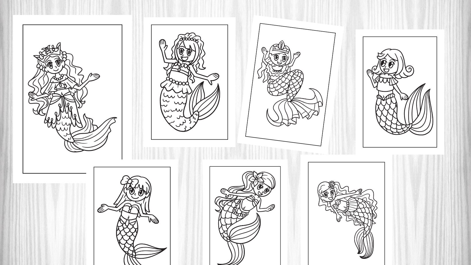 Mermaid Coloring Pages | Mermaid Coloring Pages for Girls, Teens & Kids ...