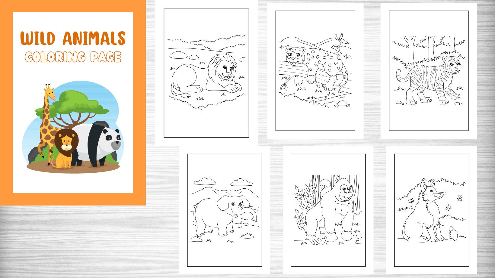 Wild Animal Coloring Pages, 13 Printable Wild Animal Coloring Pages for ...