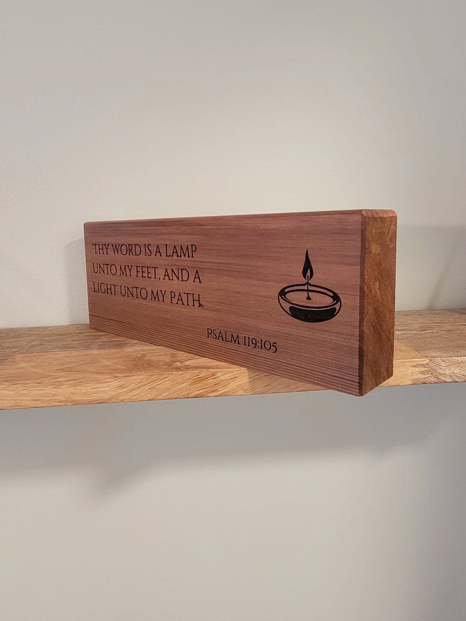 Psalm 119:105 Wooden Block Sign Handcrafted Cedar Wood Decor - Etsy