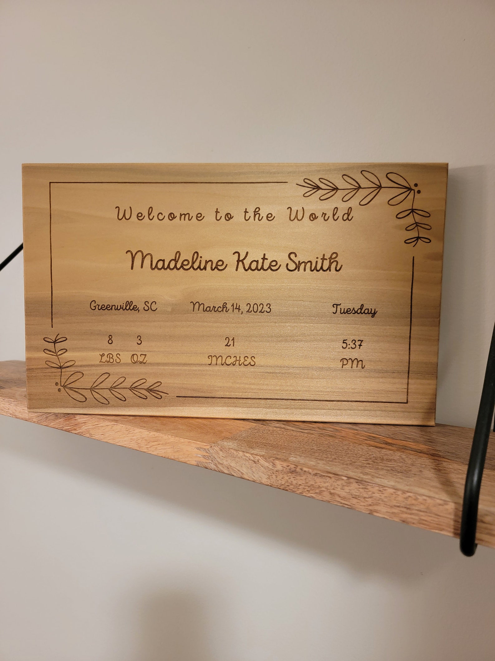 Baby Stats Sign Birth Announcement Sign Personalized - Etsy