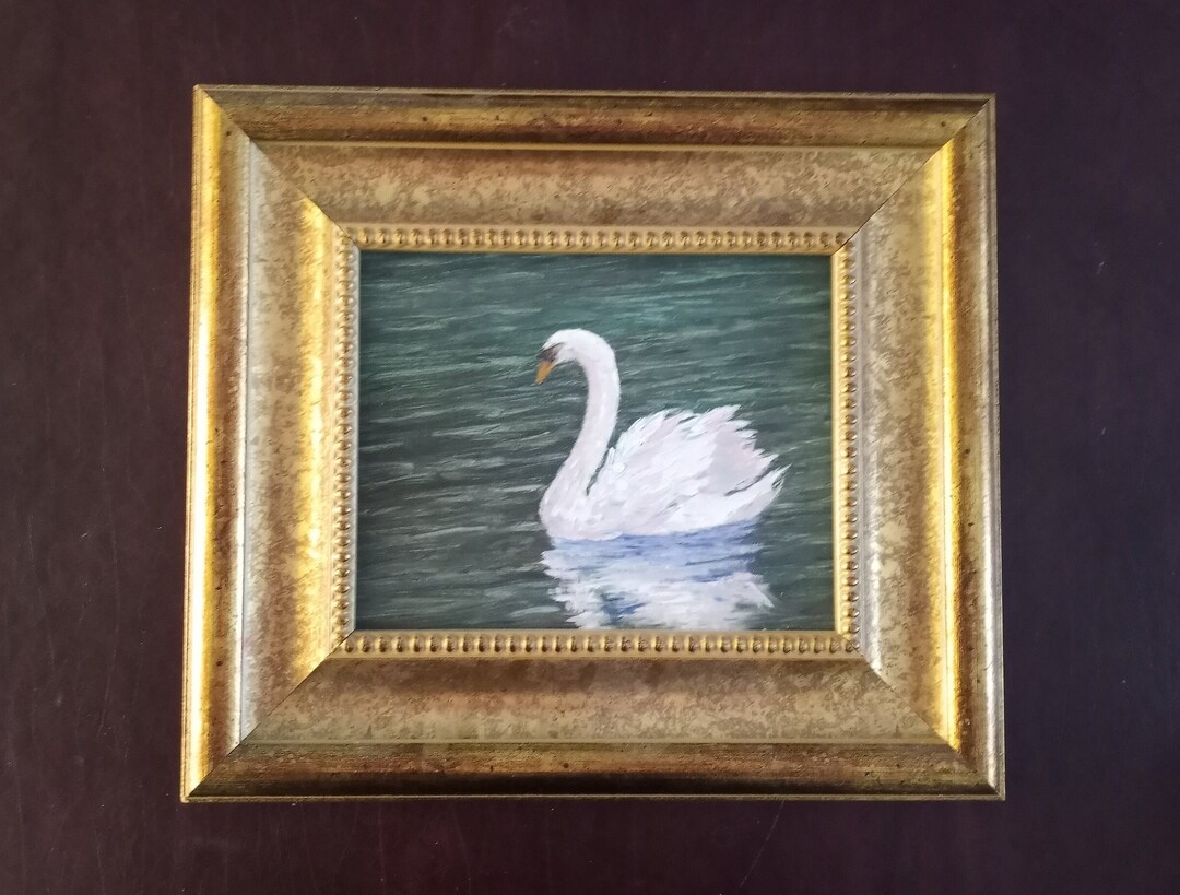 Oil Painting Swan Gift Wall Art Decor Swan Lover Art Gift Painting ...