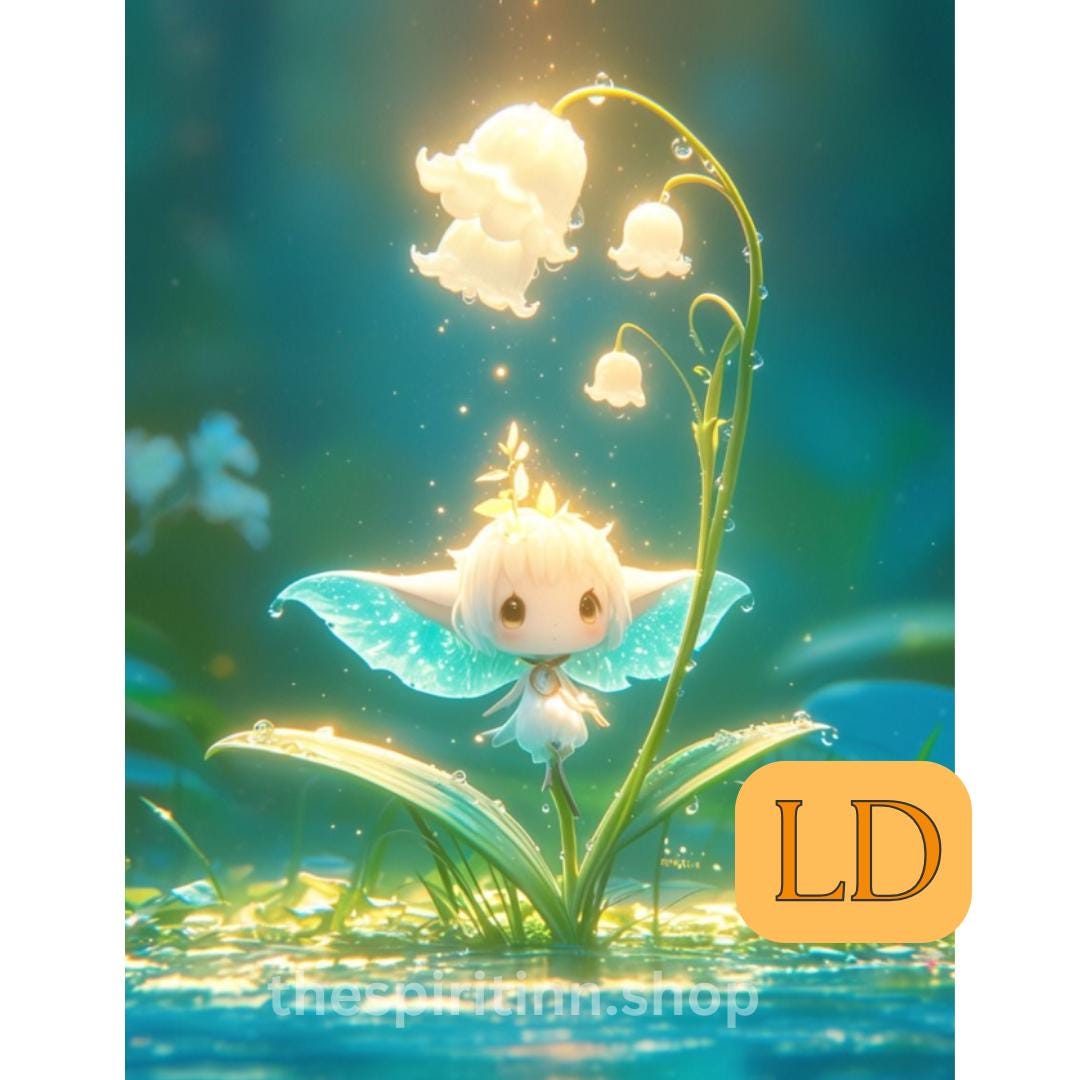 L D: White Arts Flower Sprite Familiar Spirit Companion - Etsy