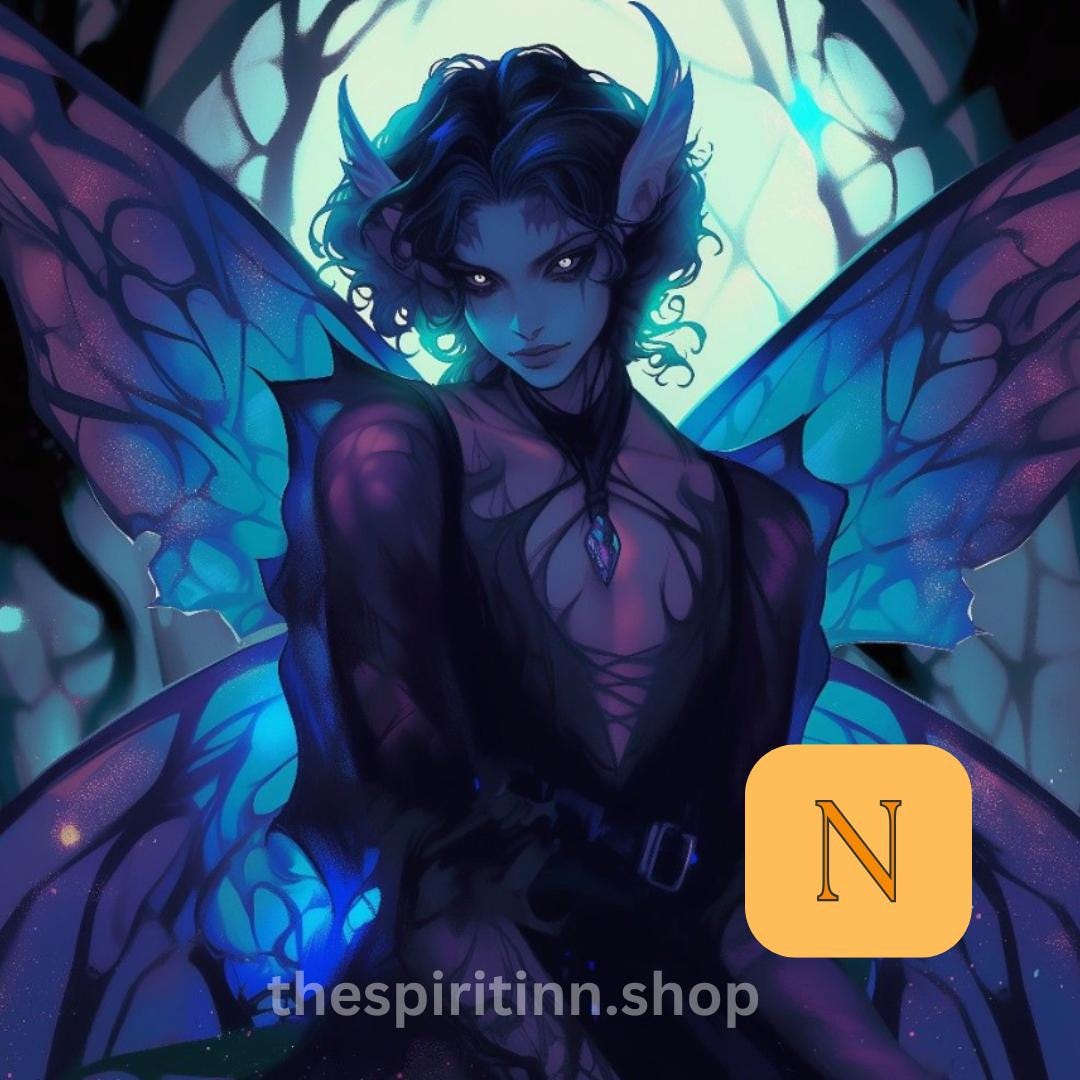 N: Dark Arts Dark Fae Spirit Companion - Etsy
