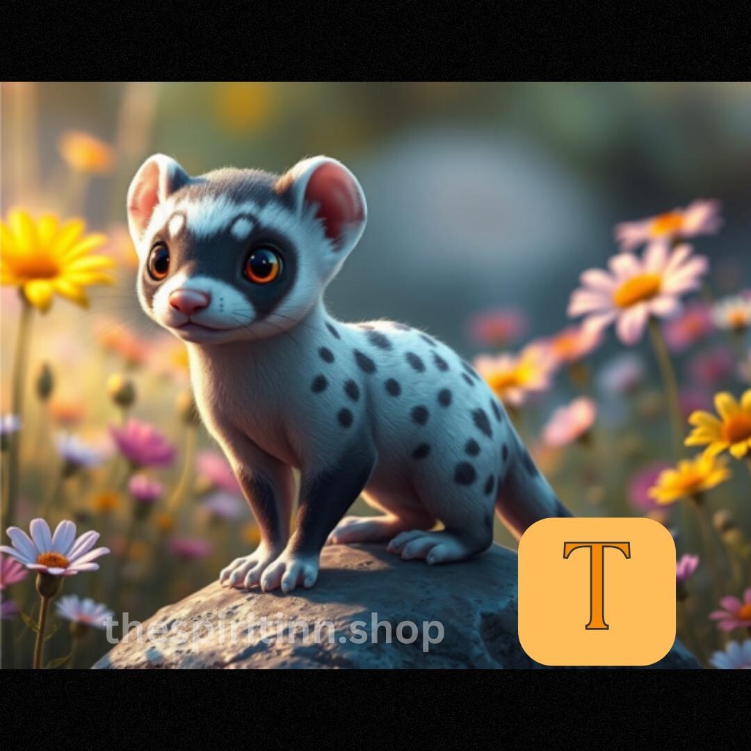 T: Spotted Weasel Familiar of the White Arts - Etsy