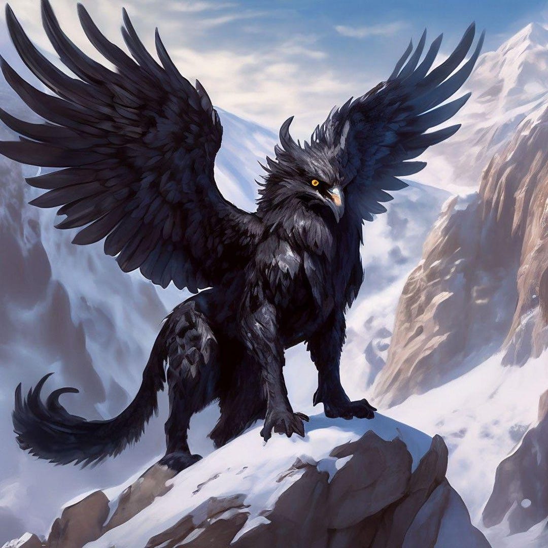 A Onyx Gryphon Spirit Companion | Custom Binding | Storm Sentinel ...