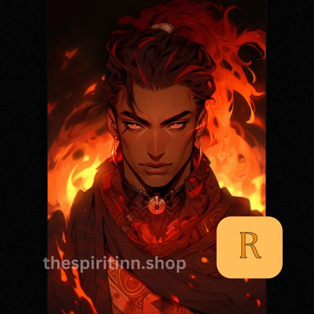 R: Dark Arts Ifrit Djinn fire-aligned Spirit Companion - Etsy