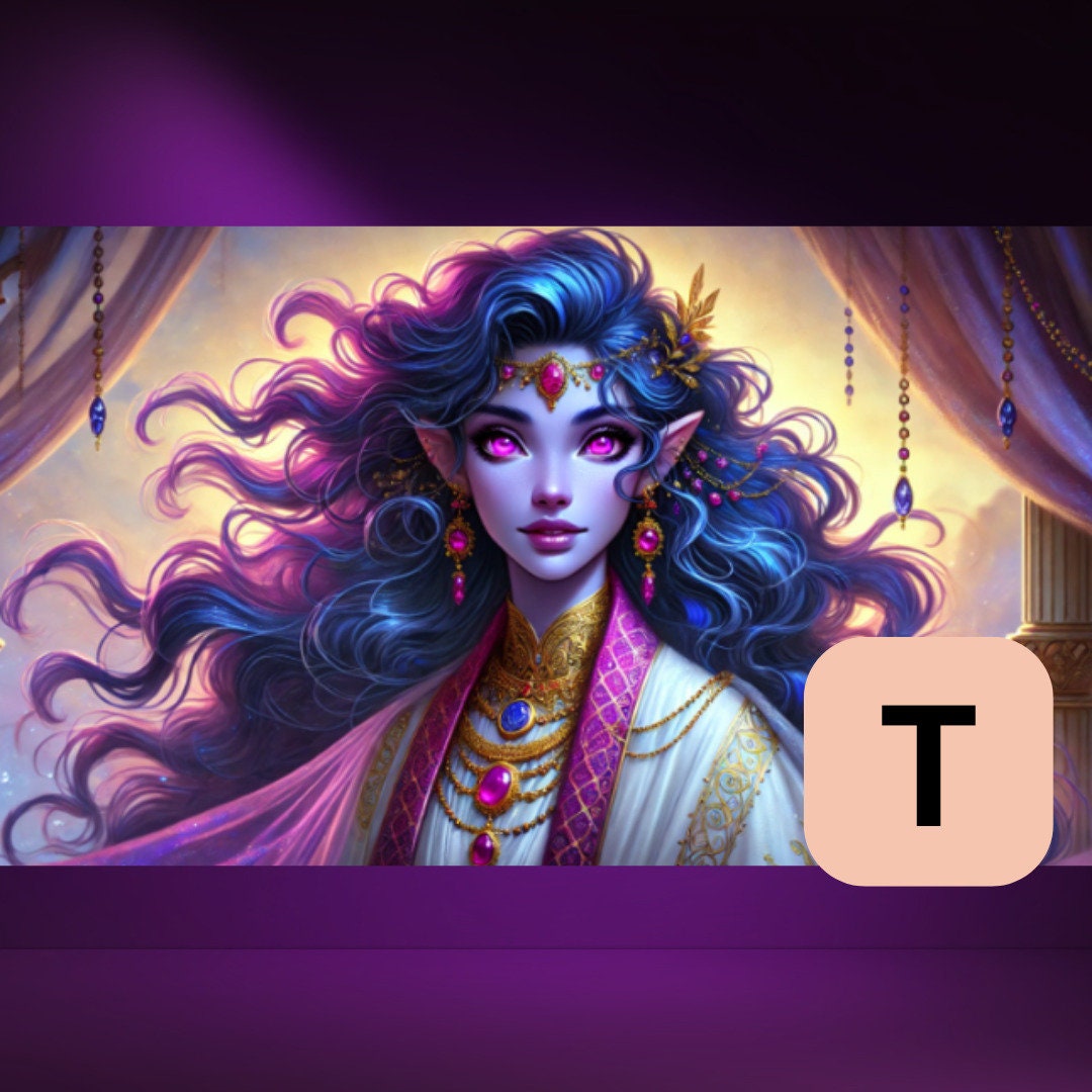 5,129-year-old Ethereal Beauty With Violet Skin, Magenta Eyes, and Master of Elemental ...