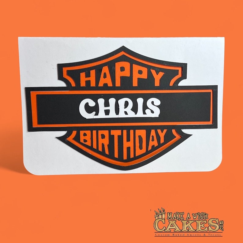 Customizable Harley Davidson Birthday Card - Etsy
