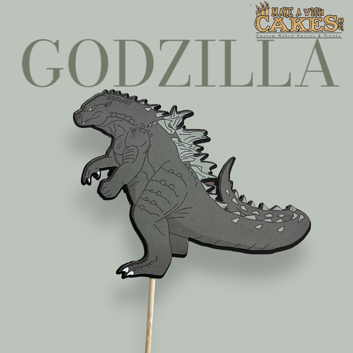 Godzilla Cake Topper 13 Piece Set - Etsy