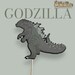 Godzilla Cake Topper 13 Piece Set - Etsy