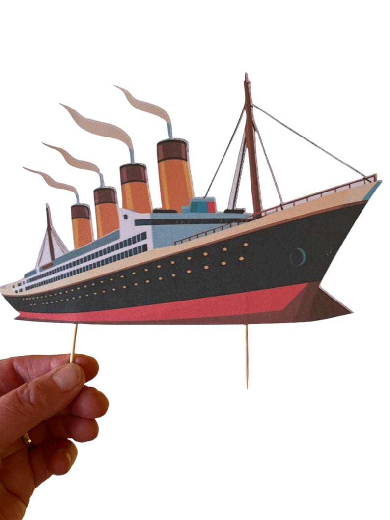 Titanic Cake Topper Set | 3-piece Set | Ship, Iceberg & Moon | - Etsy