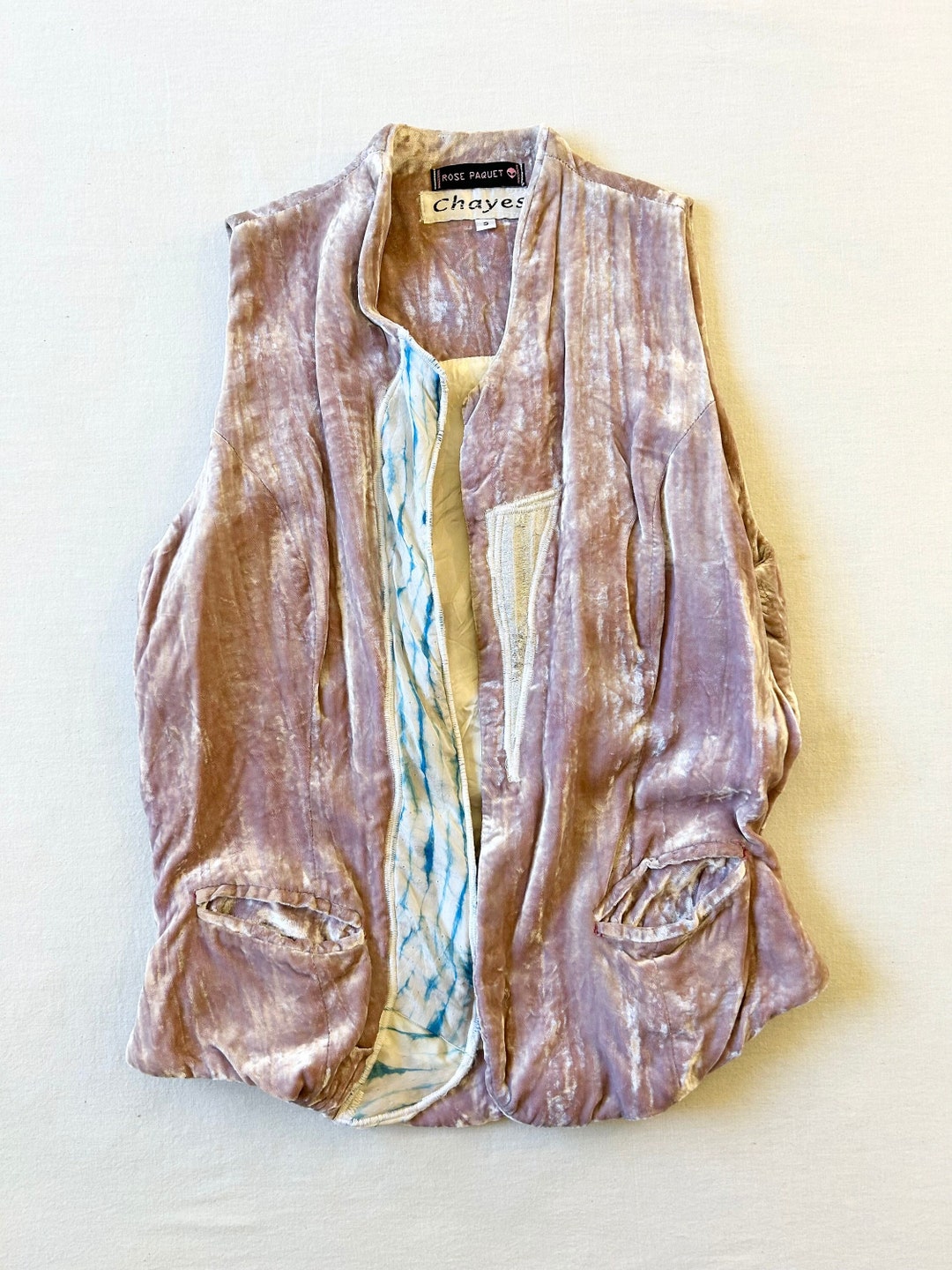 Velvet Vest With Collage Art - Etsy