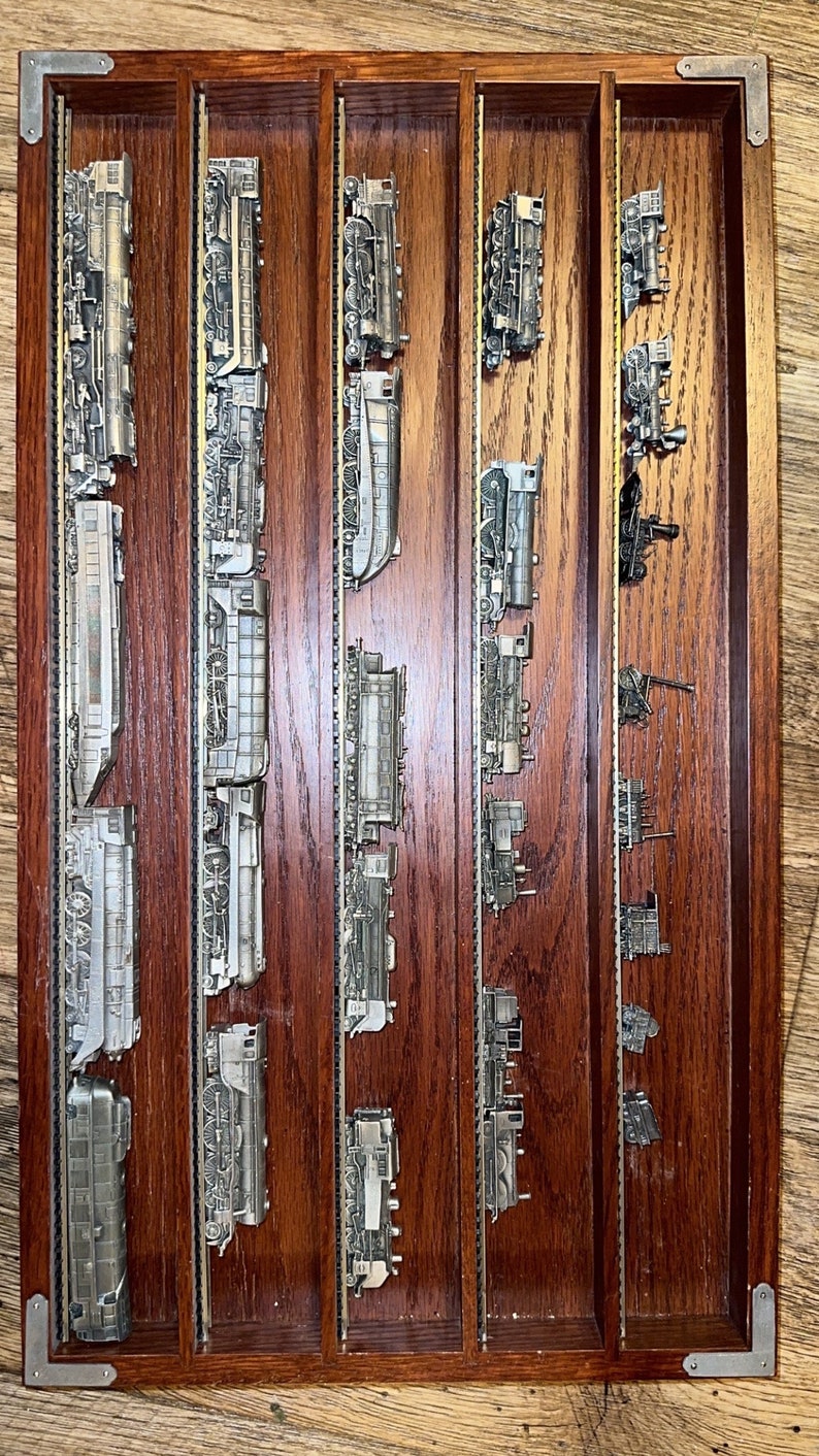 28- Piece Vintage FRANKLIN MINT PEWTER Train Collection - Etsy