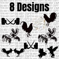 Chicken Rooster Svg | Cockfighting Svg | Rooster Svg | Fighting Rooster ...
