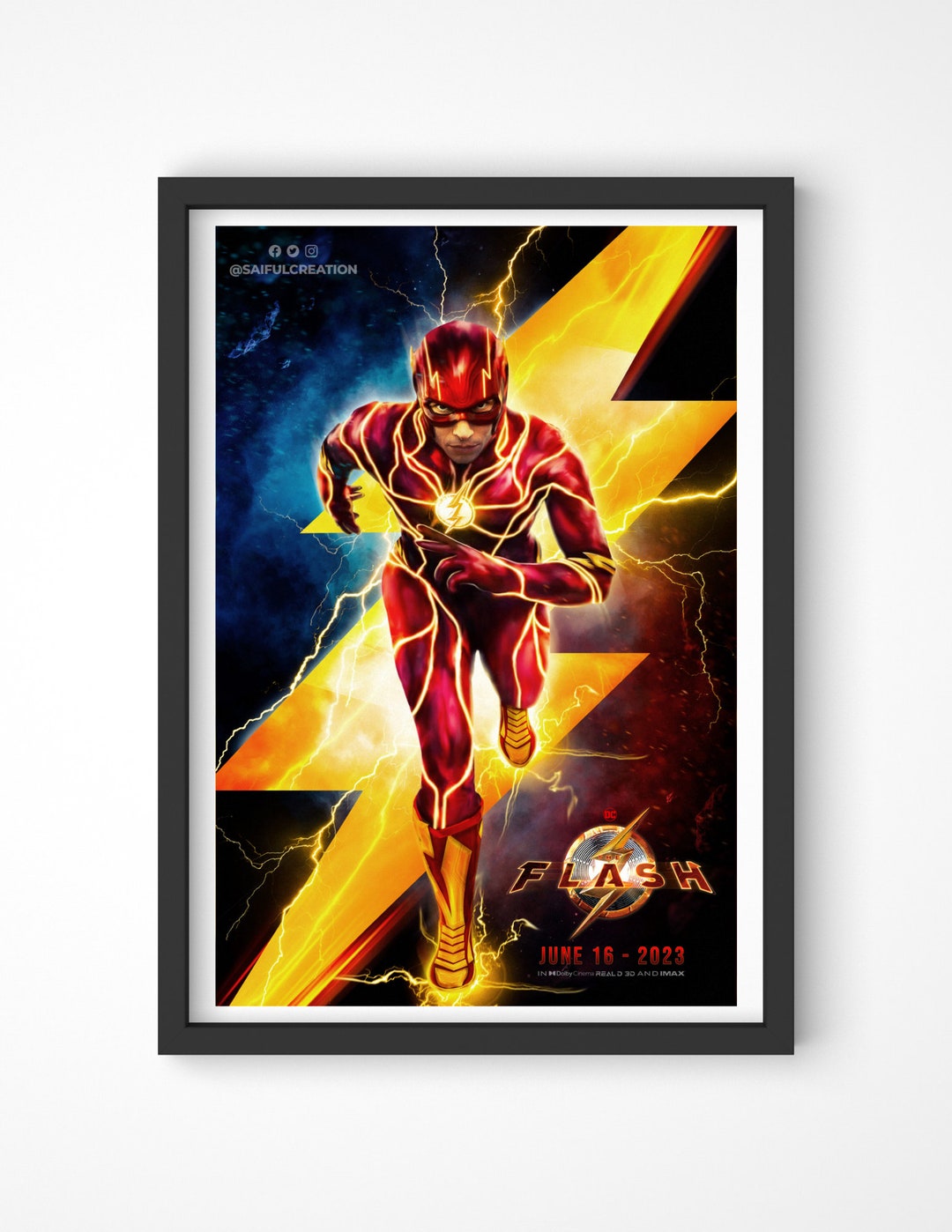 The Flash Movie Poster the Flash Print Gaming Poster TV - Etsy