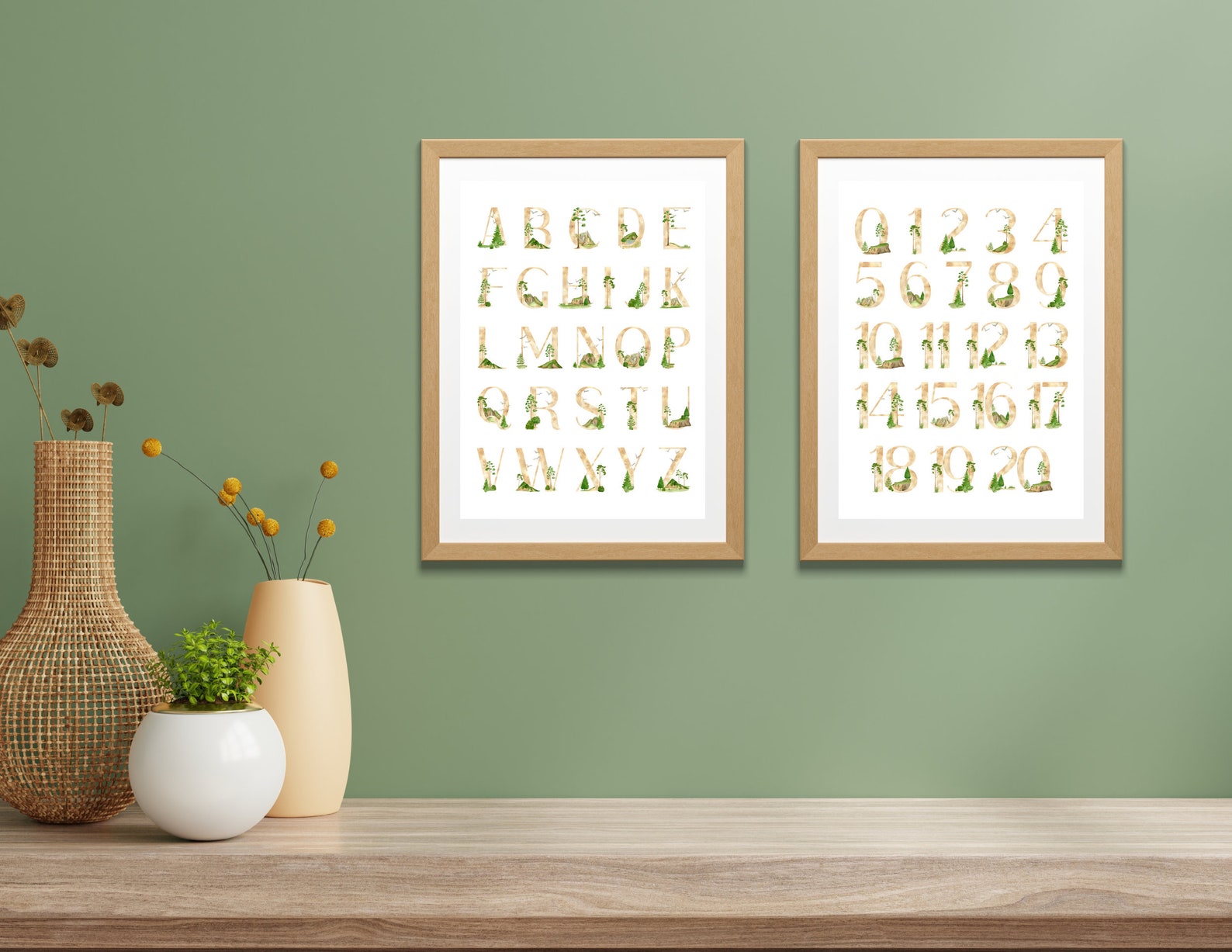 Alphabet and Numbers Posters, Educational Posters for Toddlers ...