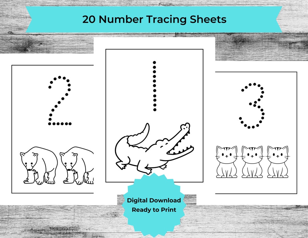 Number Tracing Practice/printable Number Tracing Worksheets/trace and ...
