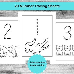 Number Tracing Practice/printable Number Tracing Worksheets/trace and ...
