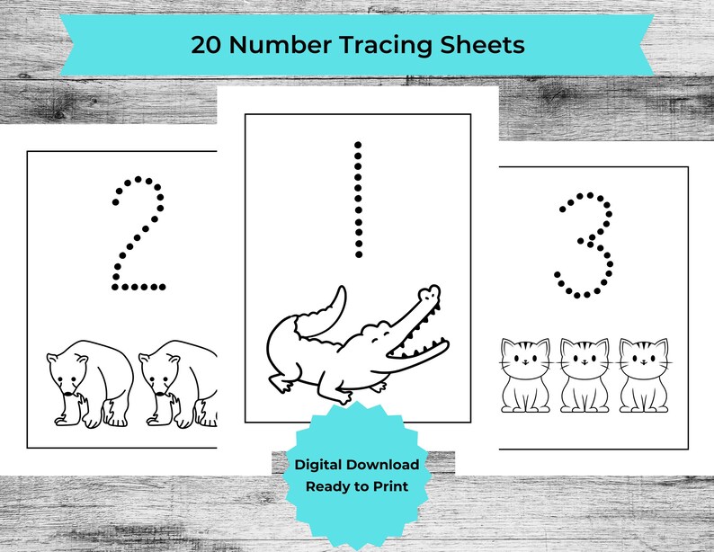 Number Tracing Practice/printable Number Tracing Worksheets/trace and ...