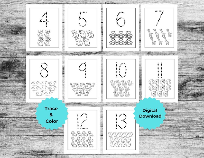 Number Tracing Practice/printable Number Tracing Worksheets/trace and ...