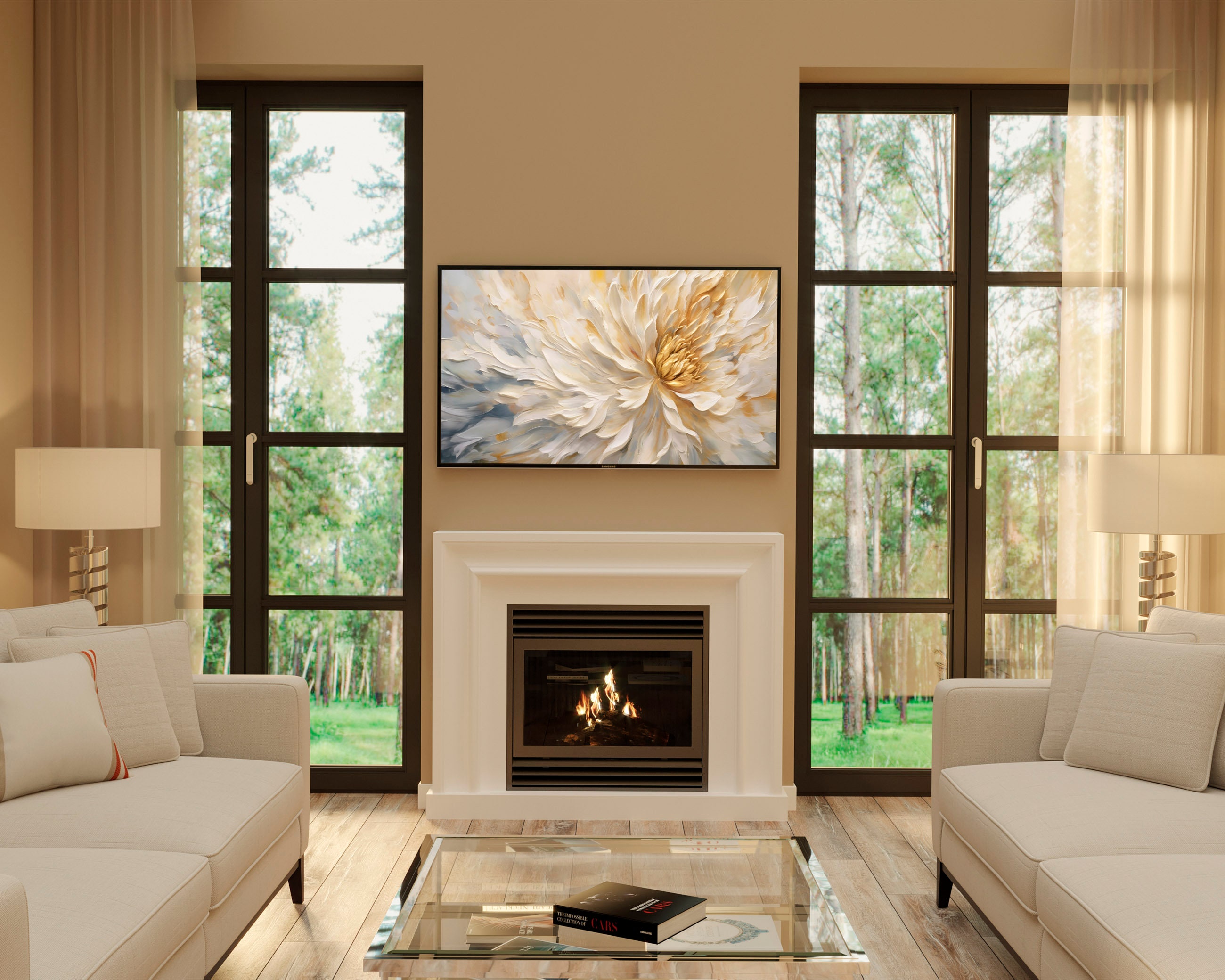 Samsung Frame TV Floral Modern Art Abstracts Set of 12 Instant Digital ...