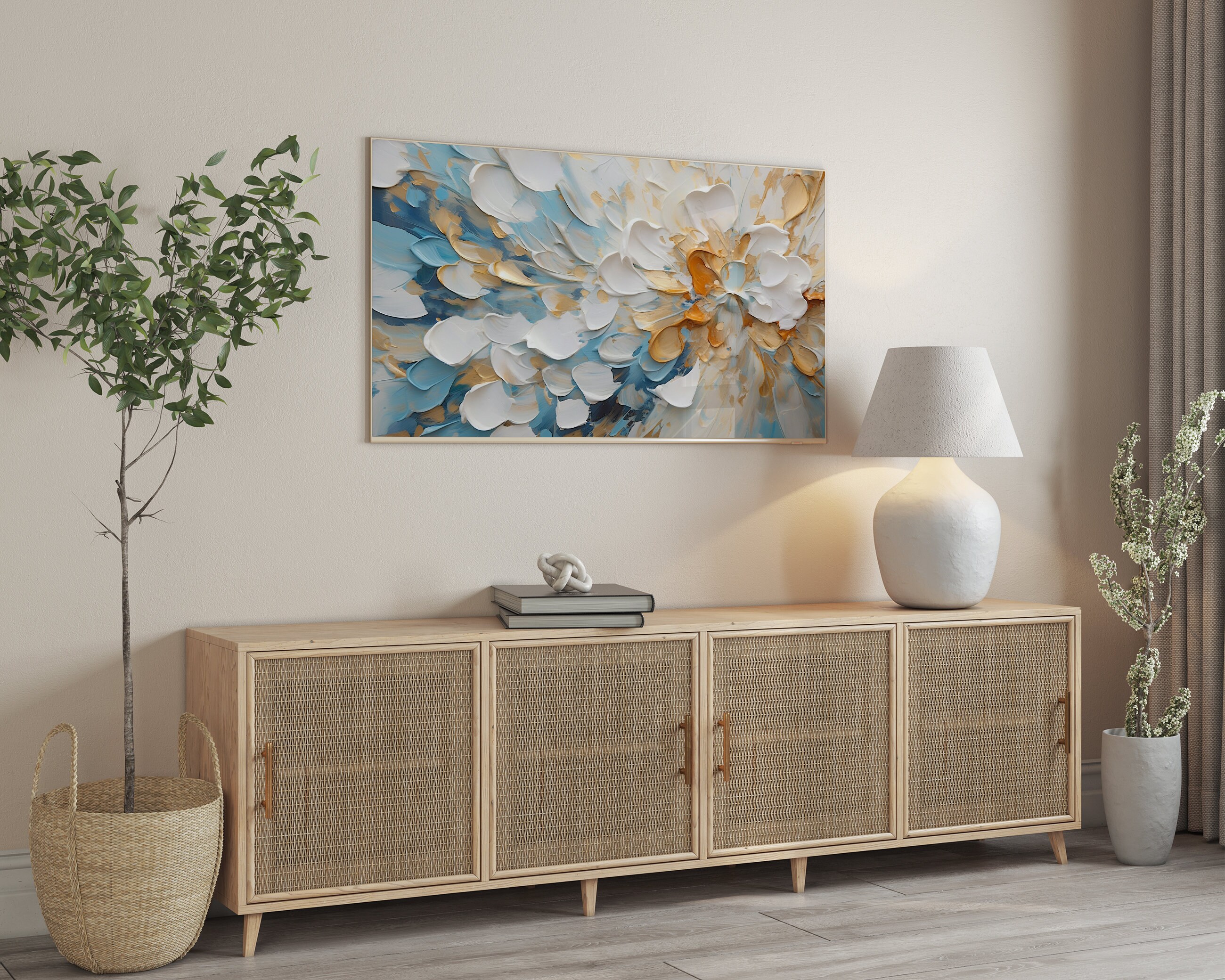 Samsung Frame TV Floral Modern Art Abstracts Set of 12 Instant Digital ...