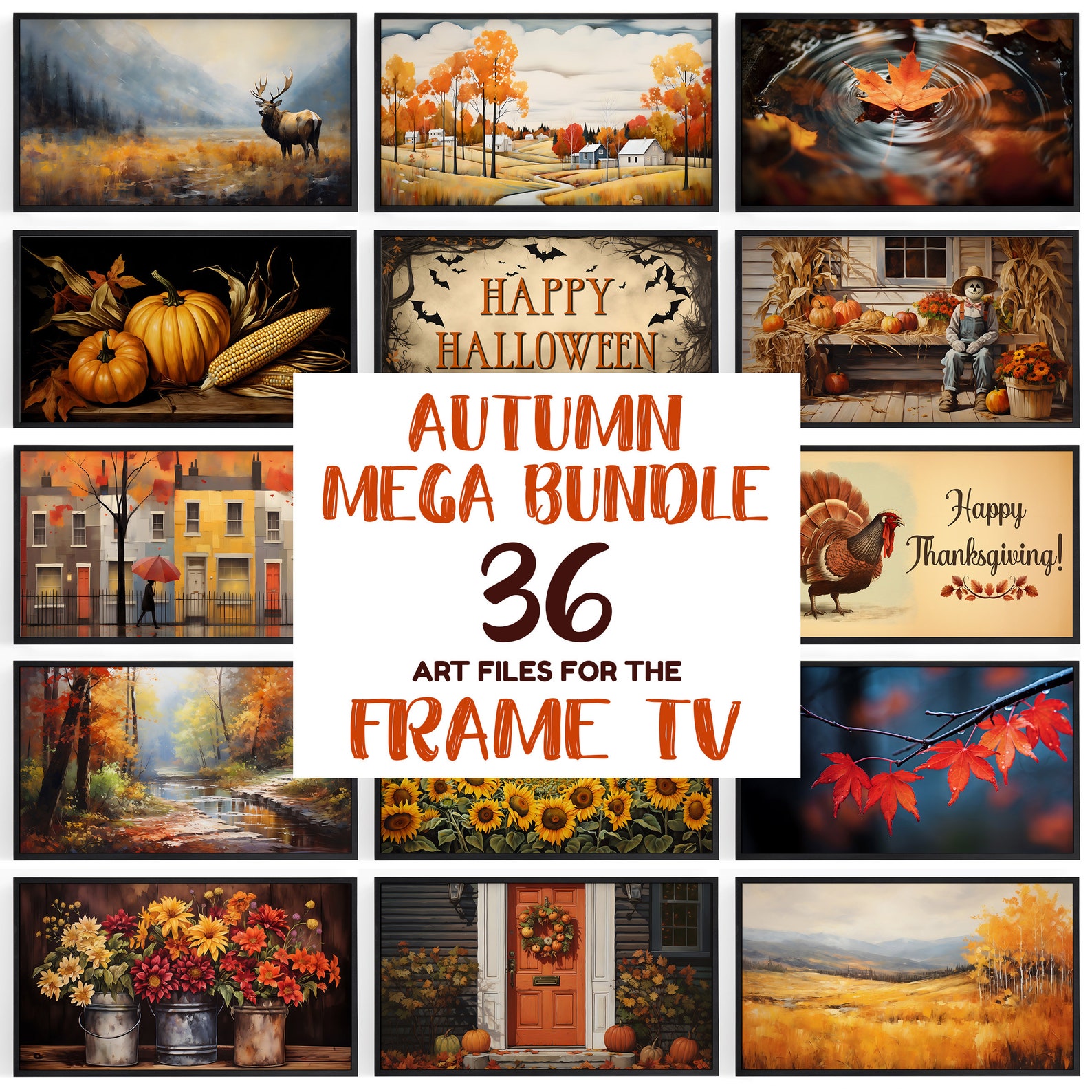 Samsung Frame TV Art Autumn Mega Bundle Set of 36 Instant - Etsy