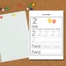 Number Tracing Sheet, Back to School, Preschool Line Tracing, Writing ...