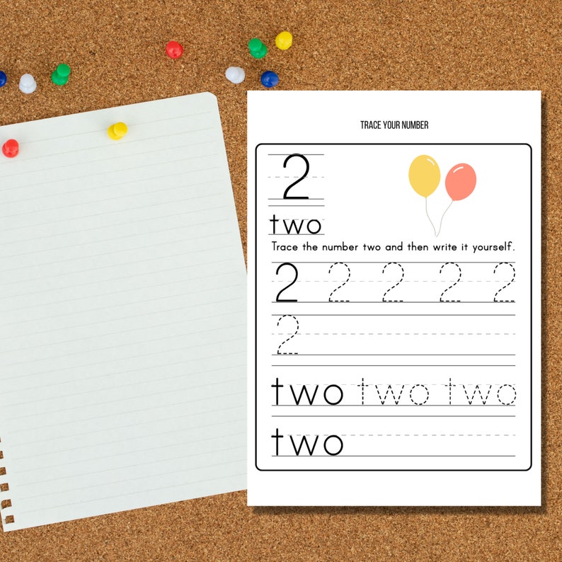 Number Tracing Sheet, Back to School, Preschool Line Tracing, Writing ...