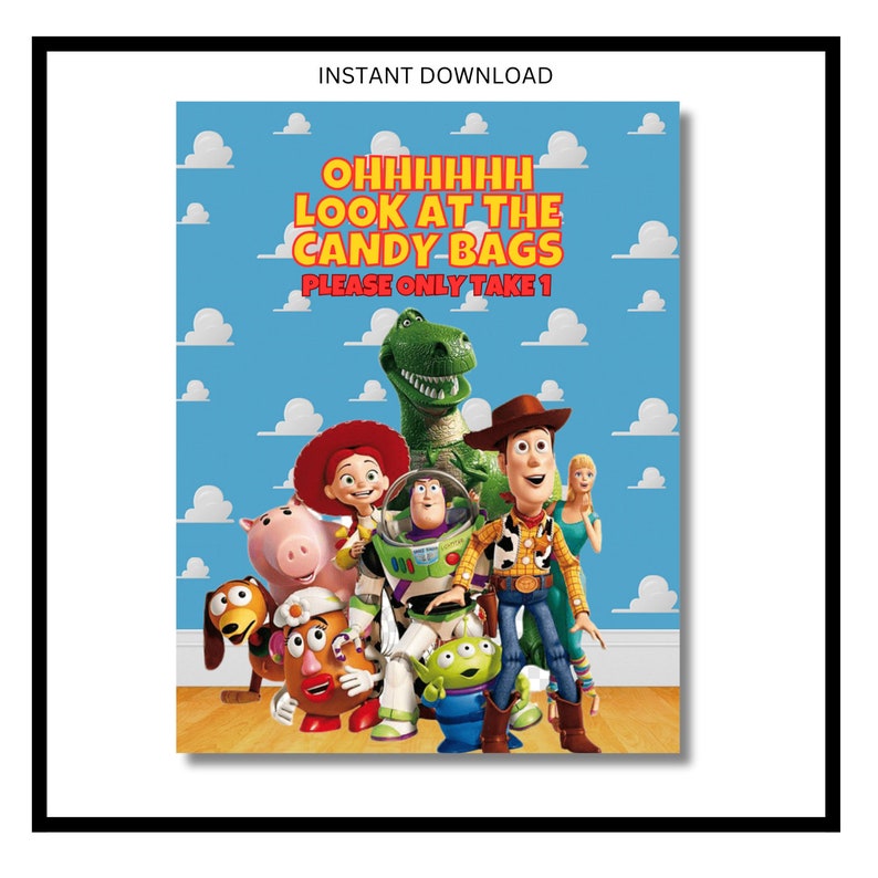 Toy Story Theme Table Signs - Etsy