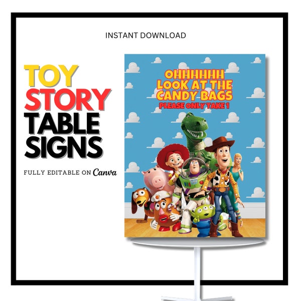 Toy Story Candy Table Signs - Etsy