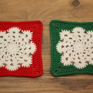 Colorful Holiday Granny Squares Pack | Big 5.5" Squares | 16 Pieces ...