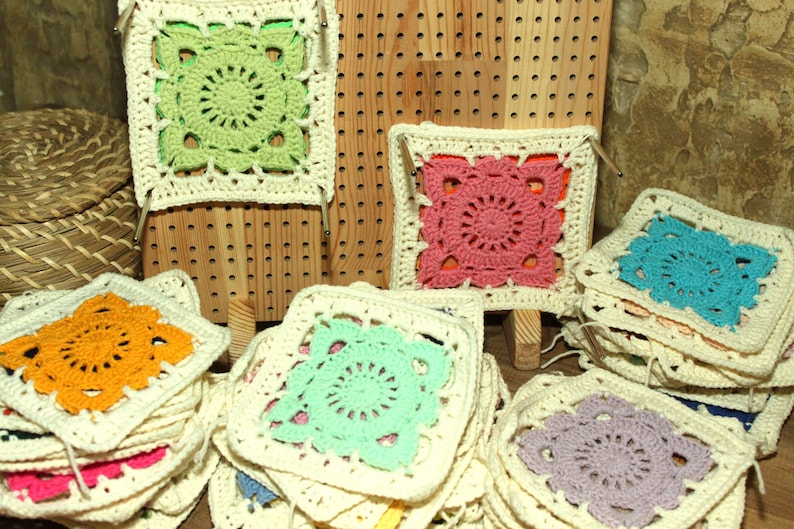 Unassembled / Unjoined Customizable Granny Squares Choose Your Colors ...