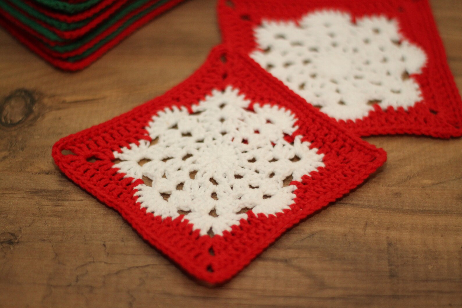 Colorful Holiday Granny Squares Pack | Big 5.5" Squares | 16 Pieces ...