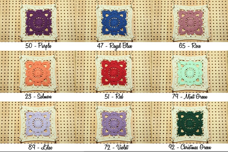 Unassembled / Unjoined Customizable Granny Squares Choose Your Colors ...
