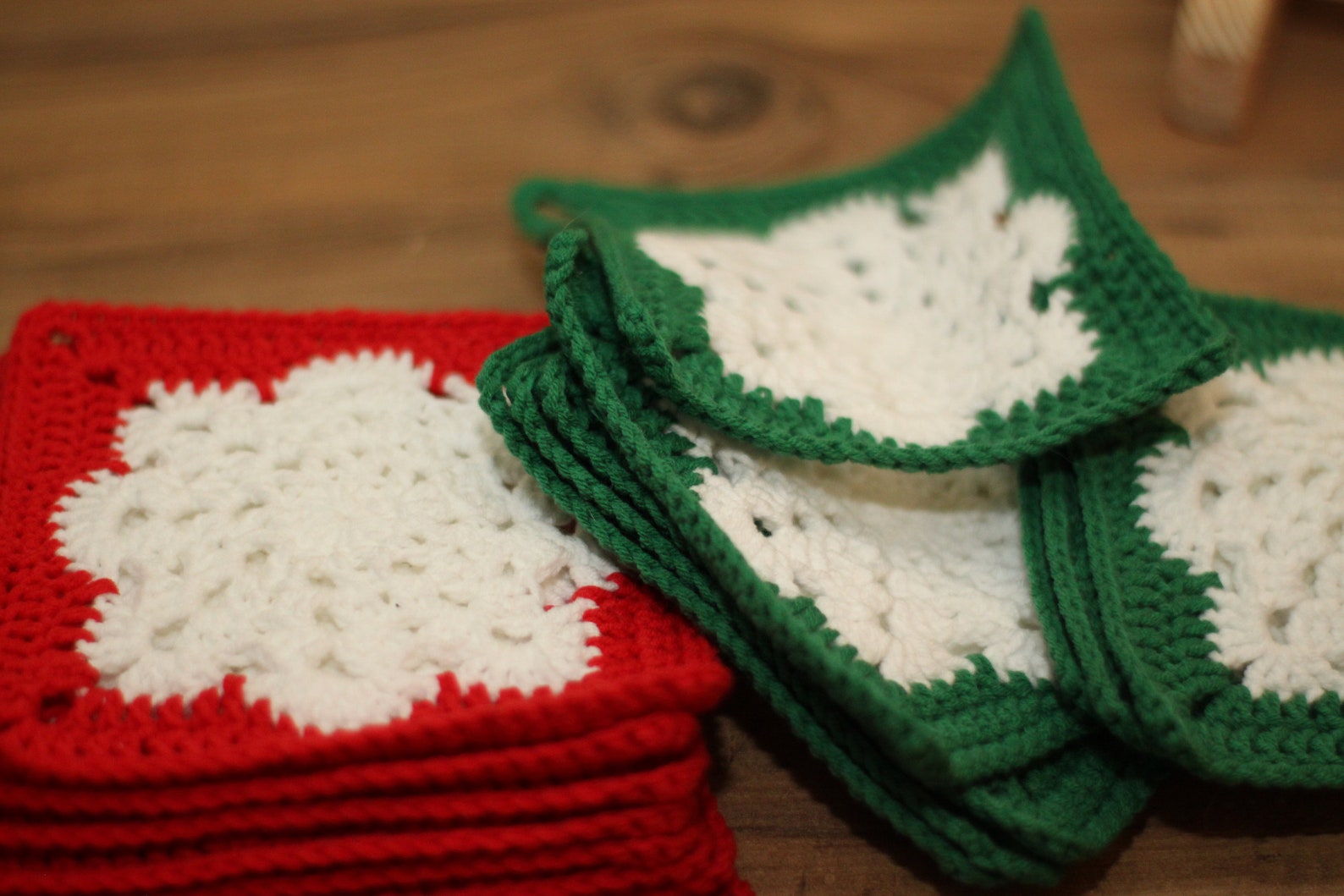 Colorful Holiday Granny Squares Pack | Big 5.5" Squares | 16 Pieces ...