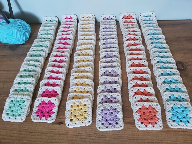 Mini Crochet Granny Square: 55% Cotton, Unjoined, 2.1" - Etsy