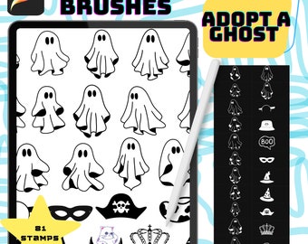 Procreate Brushes Retro Fall Halloween Procreate Stamp Brush Pack ...