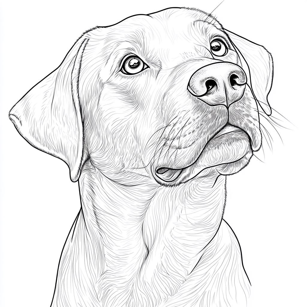 Labrador Retriever Adult Coloring Book | 15-page Printable Digital ...