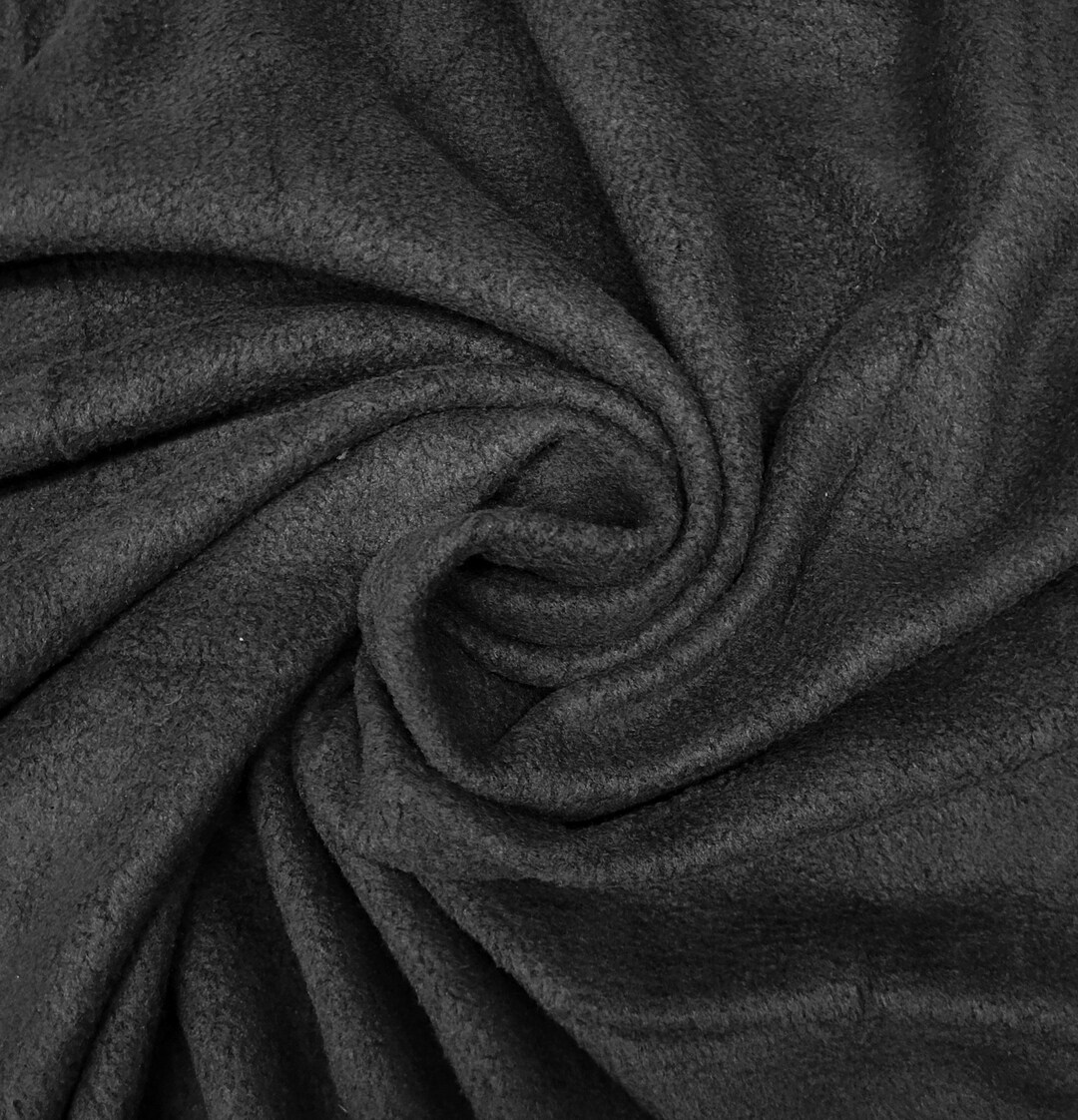 FLEECE Anti-pill Solid Black PRE-CUT Fleece Fabric 100% Polyester - Etsy
