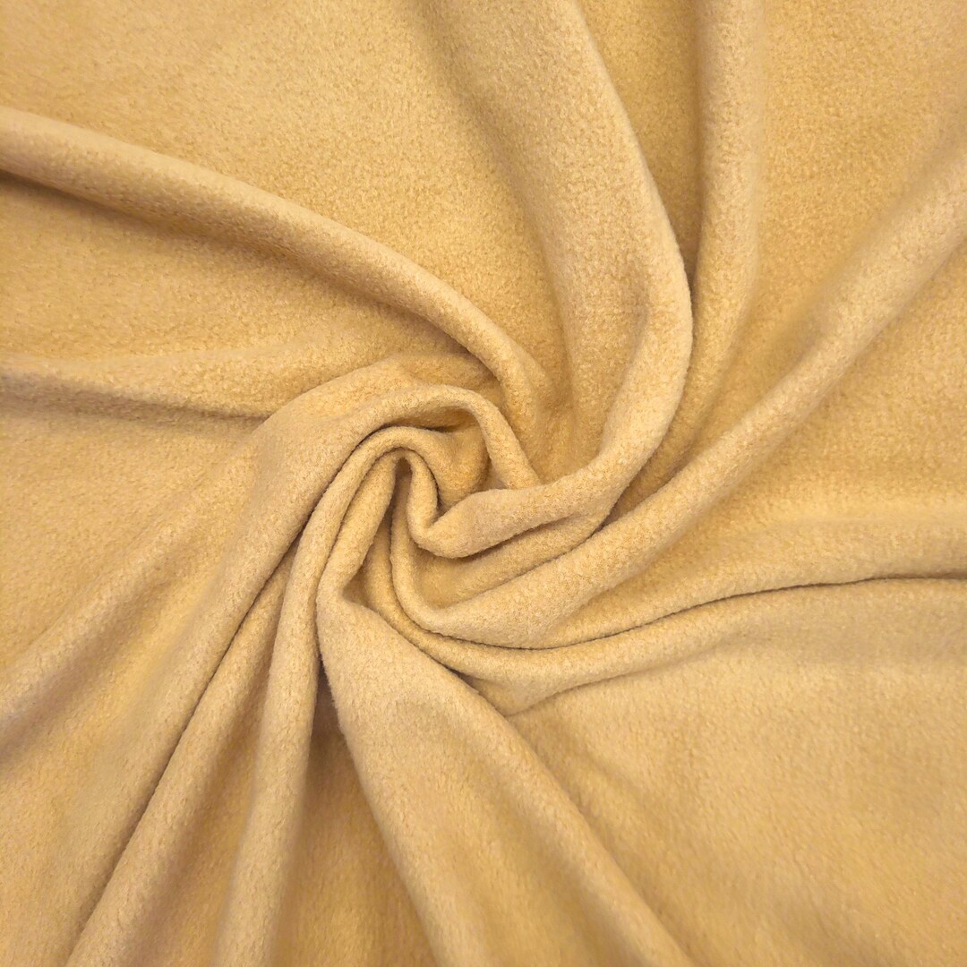 FLEECE Anti-pill Solid Tan Khaki PRE-CUT Fleece Fabric 100% Polyester ...