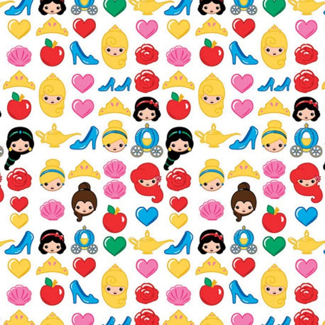 Disney Princess Emojis FAT QUARTER Fabric From Springs Creative 100% ...
