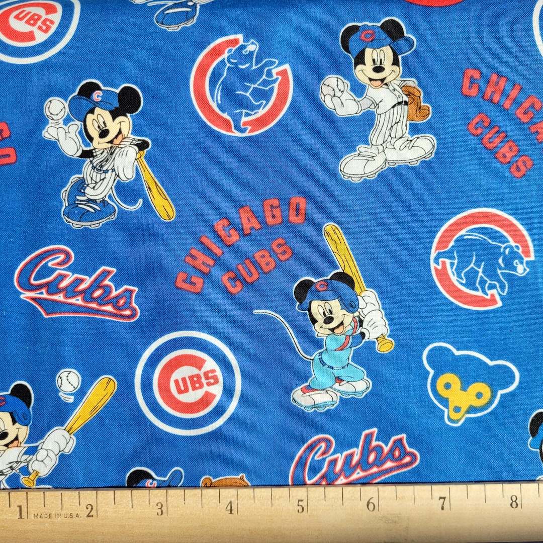 MLB and Disney Mickey Mouse Mash-up Fabric Mickey Mouse and Chicago ...